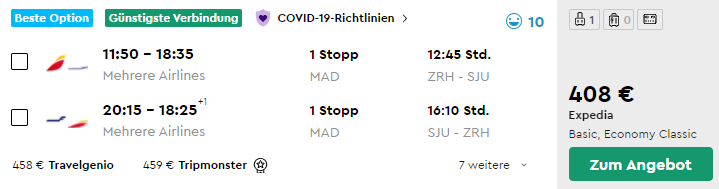 Puerto Rico: Hin- und Rückflüge nach San Juan nur 408€ - Urlaubstracker.at